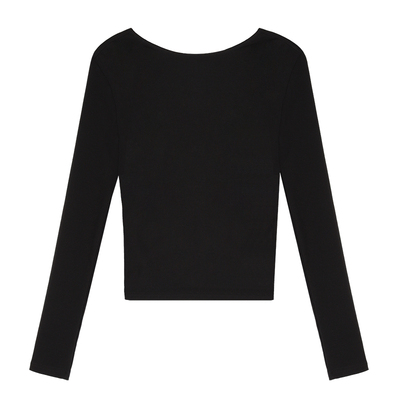 新款修身显瘦镂空打底衫上衣