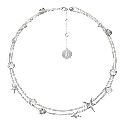 BOONEE五角星透明珠双层项链