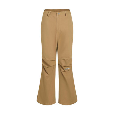 SFTTR拖地打褶工装喇叭长裤