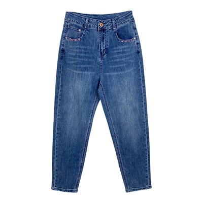 高腰显瘦牛仔裤子女哈伦裤梨形