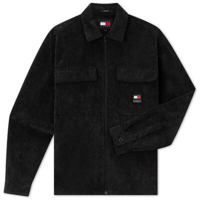 Tommy男装灯芯绒拉链翻领衬衫