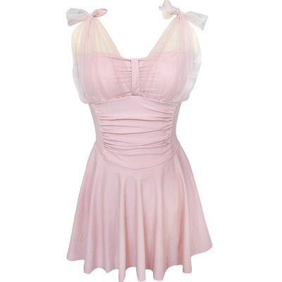 泳衣女连体保守显瘦遮肚泡温泉