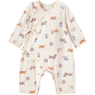 牛奶丝抗菌连体衣英氏四季爬服