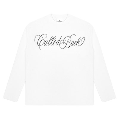 CalledBack白色圆领长袖T恤女