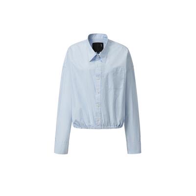 R13早春简约纯色交叉泡泡衬衫