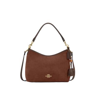 COACH/蔻驰官方 奥莱款Laurel女士皮质单肩斜挎手提包流浪包CCC75