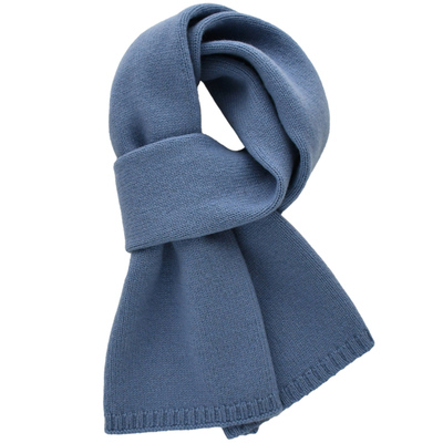 BUSYEGG儿童蓝色羊毛小围巾柔软