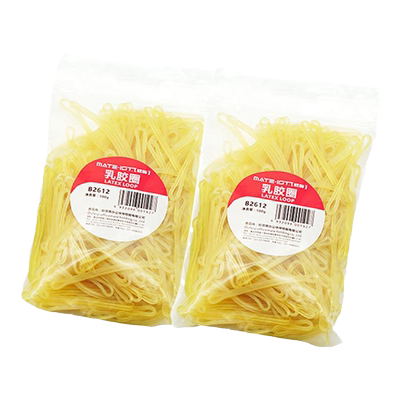 欧标乳胶圈250g/800条乳胶透明黄橡皮筋100g/320条办公财务用强韧性牢固好用橡胶圈B2611/B2612