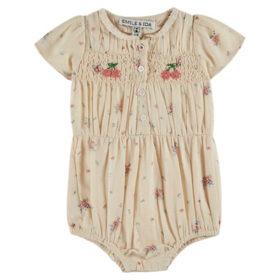 55 Little现货法国emile et ida SS26春夏儿童宝宝印花纯棉包屁衣