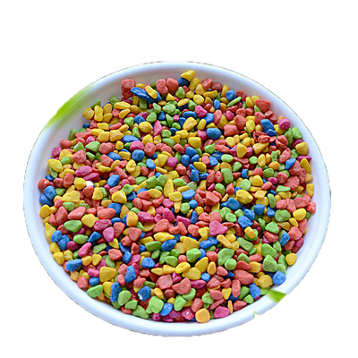 彩石七彩色小石子花盆栽装饰