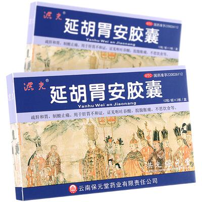 【洪光】延胡胃安胶囊0.4g*24粒/盒延胡胃安多少一盒延胡胃安胶囊药制酸止痛胃痛