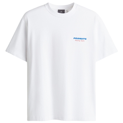 【史努比】HM男装女装T恤春季打底衫圆领宽松印花情侣装1268967