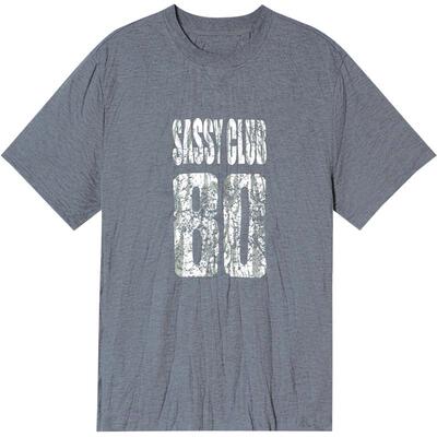 SALT.P可颜灰色压褶短袖T恤做旧银色印花2026夏季新款AC36260100