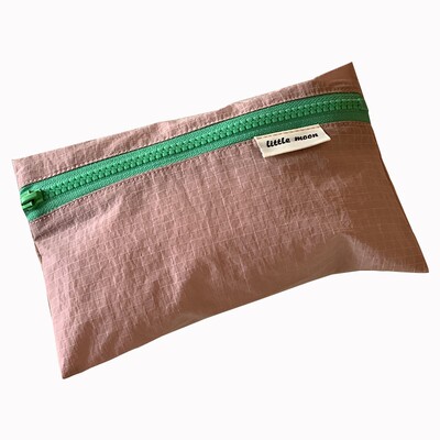 撞色暗格纹帆布收纳袋