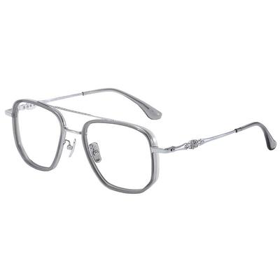 复古纯钛大框眼镜架男款大脸