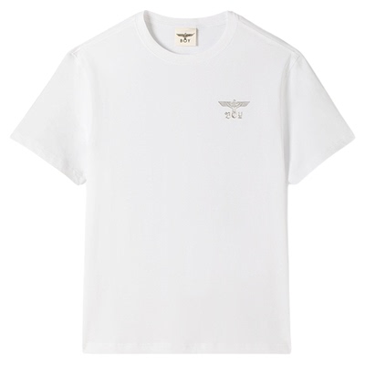 BOYLONDON休闲圆领印花潮牌白色纯棉短袖夏季男女同款T恤N01277