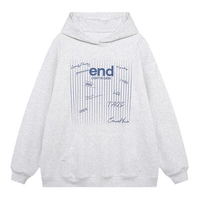 Endweep宽松休闲竖条印花卫衣