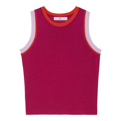 ZUCZUG丝羊毛撞色横机背心