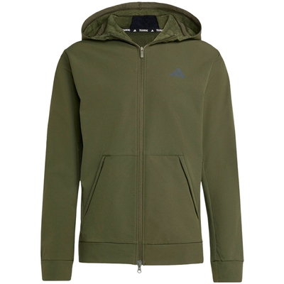 滔搏adidas阿迪达斯男子运动训练梭织连帽夹克外套KE4370