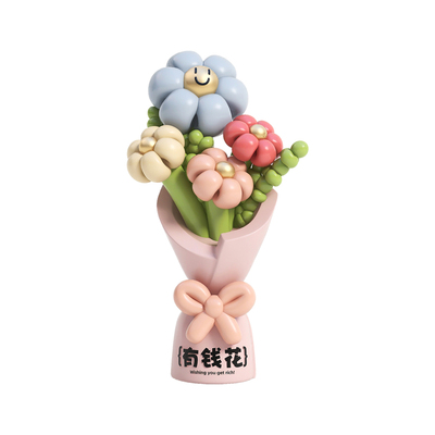 ins小雏菊有钱花桌面摆件