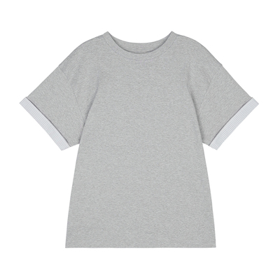 夏日百搭BV风卷边T恤短袖