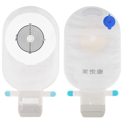 双层底盘不易卷边一件式肠造口袋