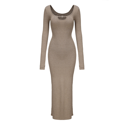 PrettyDragon镂空长款连衣裙