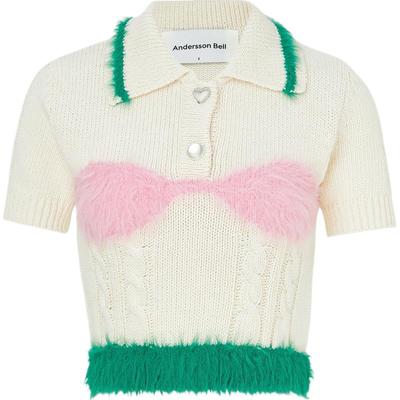 【折扣】Andersson Bell 女多巴胺拉绒针织棉质Polo衫