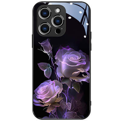 苹果玻璃玫瑰花时尚金属漆创意