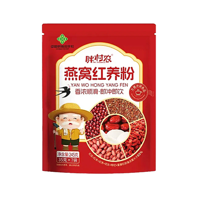 【支付宝专享】胖村农燕窝红养粉五红粉红枣枸杞粉五谷杂粮代餐粉
