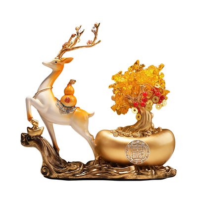 贝汉美福禄客厅麋鹿摆件