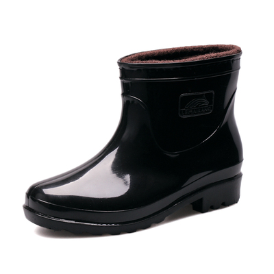 户外工作短筒通勤牛津底防水雨靴
