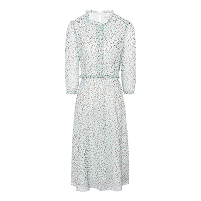 JESSIE收腰显瘦七分袖碎花连衣裙