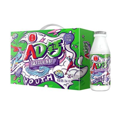 吾尚AD钙奶220ml*20瓶*1箱日期新鲜礼盒装原味儿童学生童年怀旧