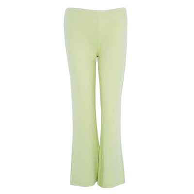 WellD 黄油系列！细边低腰棉质8分喇叭裤 /长裤女懒人神裤