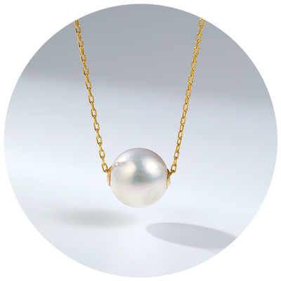 黛米18K金正圆淡水珠路路通项链