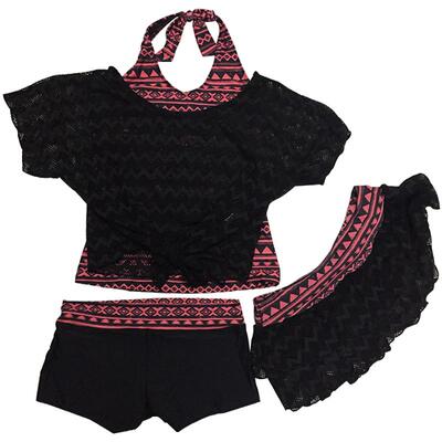 Heatwave蕾丝保守显瘦遮肉泳装