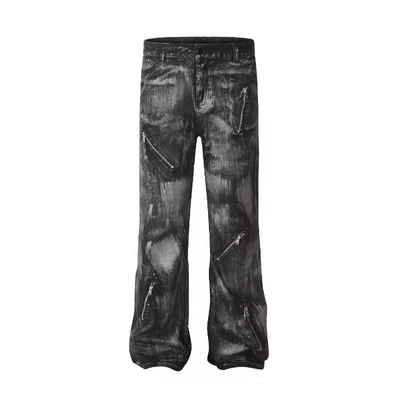 F383拉链长裤牛仔四季可穿