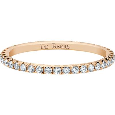 戴比尔斯aura玫瑰金戒指