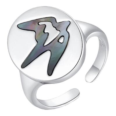 CHUNRAN群鸟镶嵌贝壳戒指