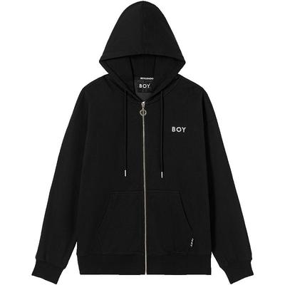 BOYLONDON刺绣连帽开衫卫衣外套