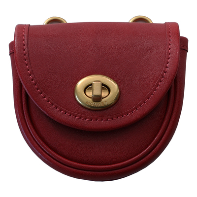 猴子的口袋儿植鞣牛皮迷你马鞍包