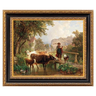 风色田园牧歌风景画客厅餐厅版画