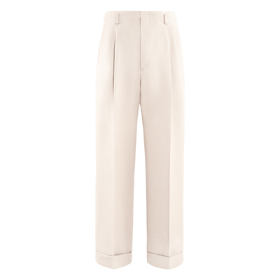 犀牛褶工艺透气直筒宽松好莱坞裤