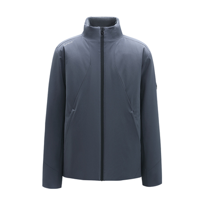 素湃气凝绒立领外套男