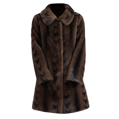 韩版妈妈仿貂水毛毛环保皮草外套