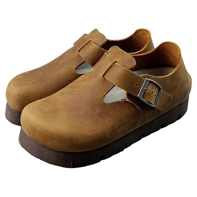 岛外DAOWAI勃肯鞋厚底4cm增高鞋女博肯软木单鞋