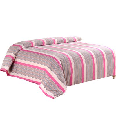 色织单双人纯棉粗布被套单件特价