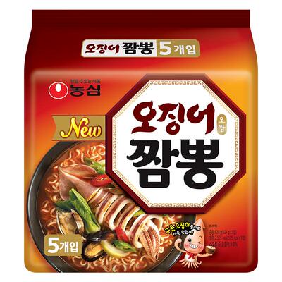 韩国农心鱿鱼面劲辣过瘾鲜美海鲜