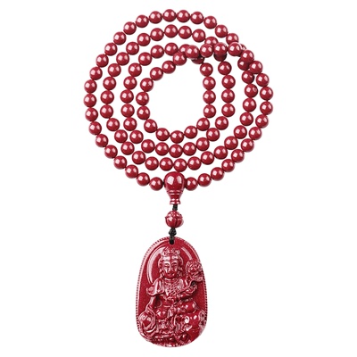 吉照堂男款女士朱砂本命佛吊坠